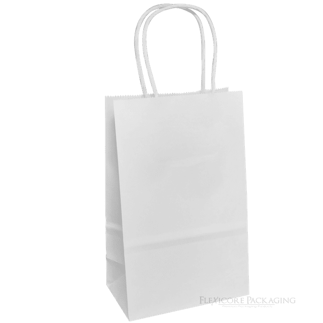 White Kraft Paper Bags, 5.25"x3.5"x8.25", 25ct - Walmart.com