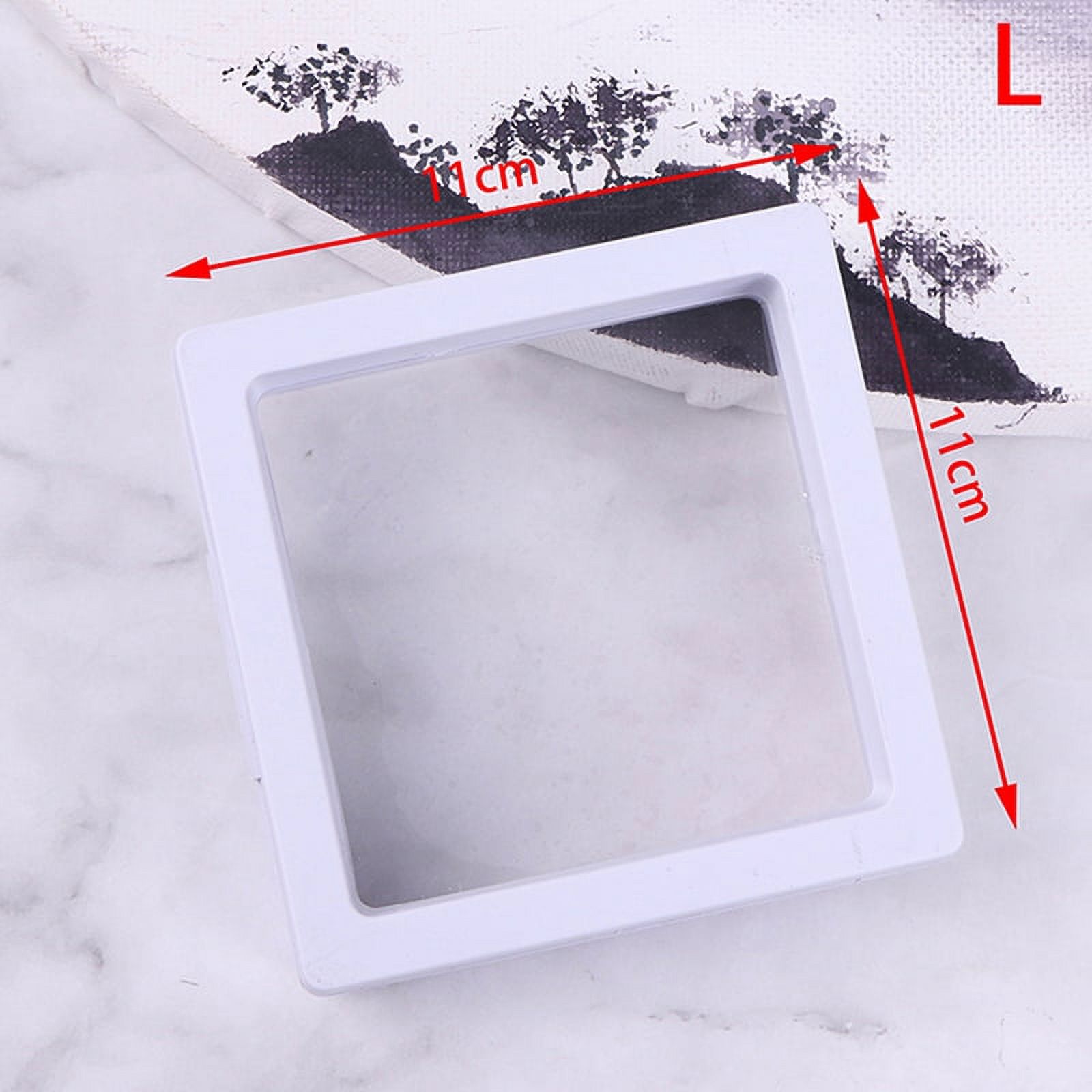 (White L:11*11cm) PE Thin Film Suspension Jewelry Display Box Transparent Jewelry Storage Rack ...