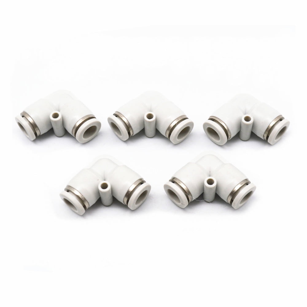 White L Shaped Elbow 4mm to 16mm OD Hose Tube One Touch Push in Air ...