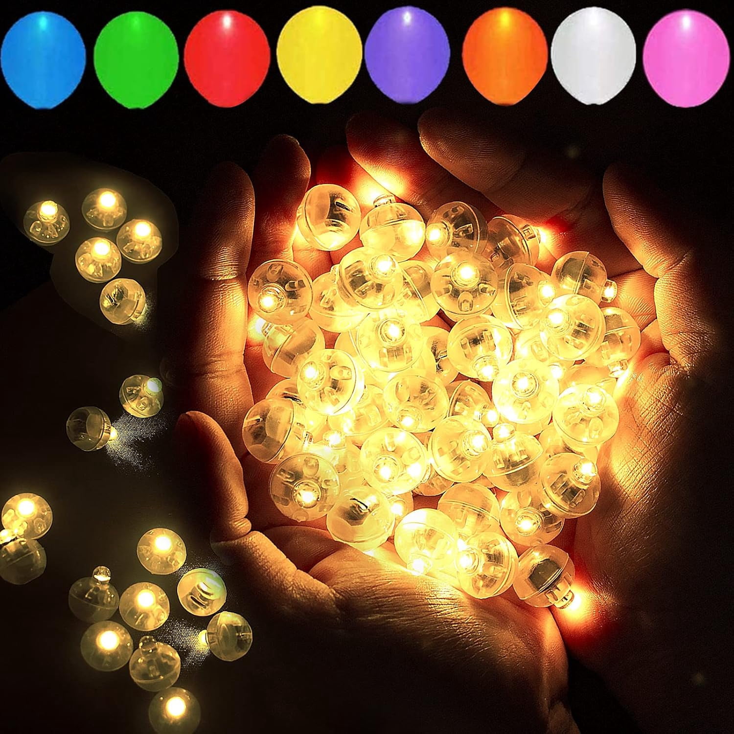 White LED Balloon Light, Tiny Light Mini Round Led Ball Lamp for Paper ...