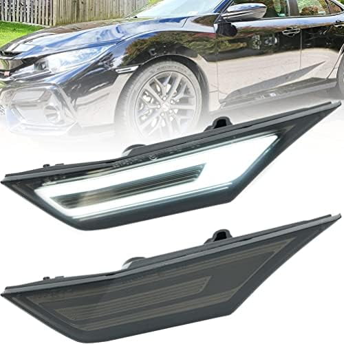White LED Civic Side Marker Lights Replacement for 2016 2017 2018 2019 ...