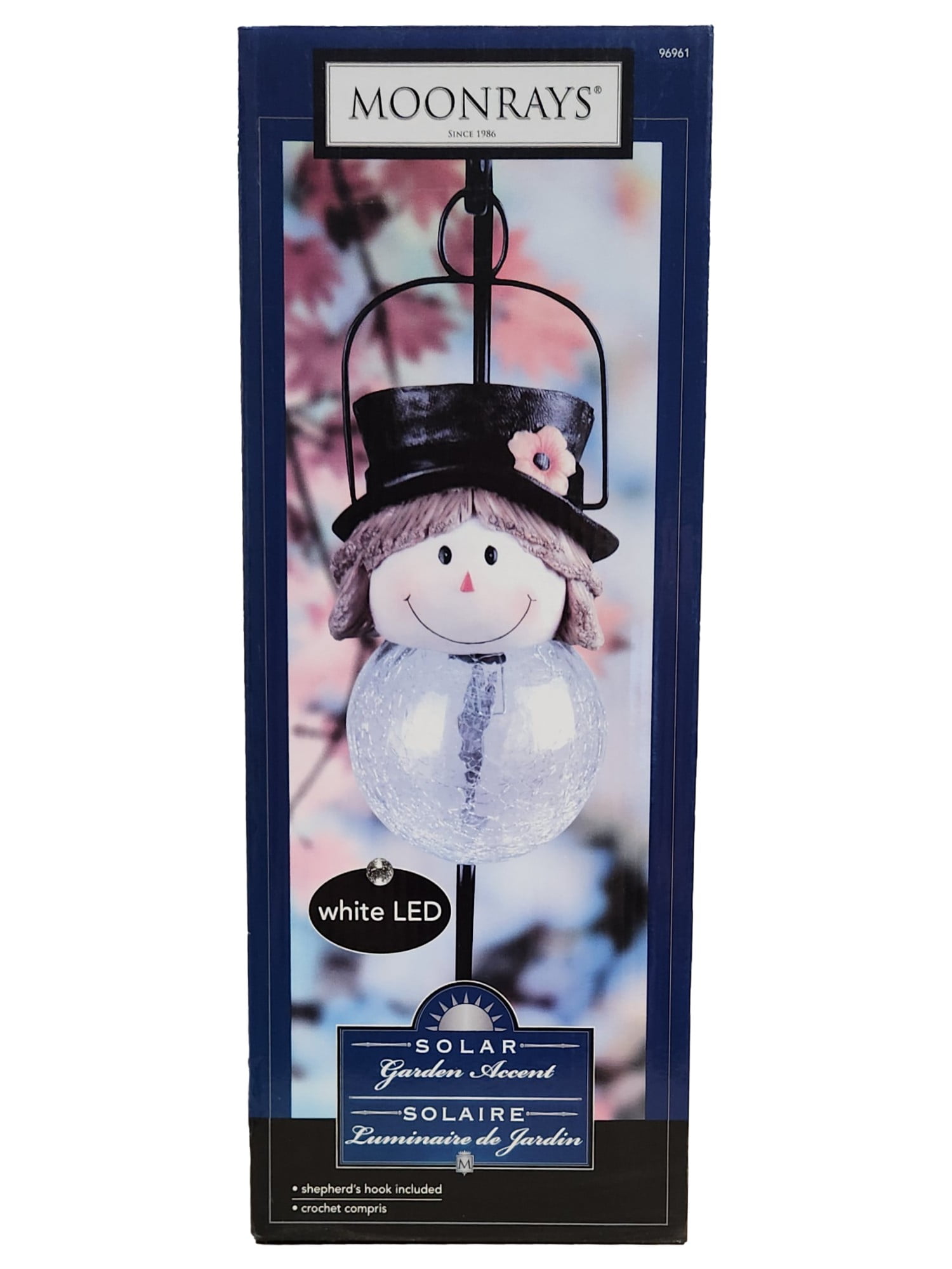 White LED Cracked Glass Globe Style Scarecrow Halloween Pathway Solar ...