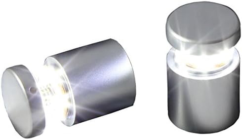 White LED Illuminated Standoff Mount Kit Supports Signs Up to 3/8-Inch ...