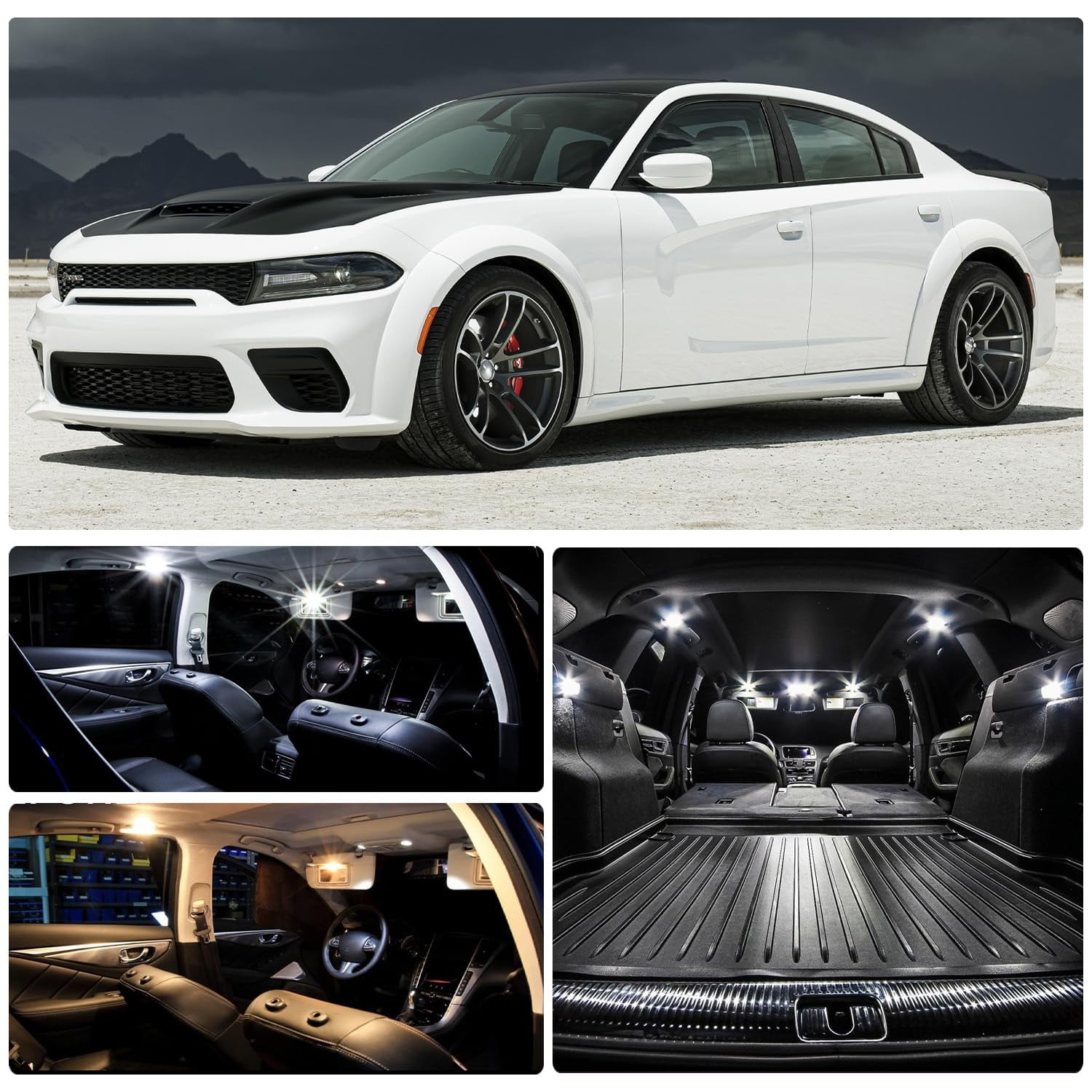 White LED Interior Lights STF9 Bulb Kit for 2020 2021 2022 2023- Dodge ...