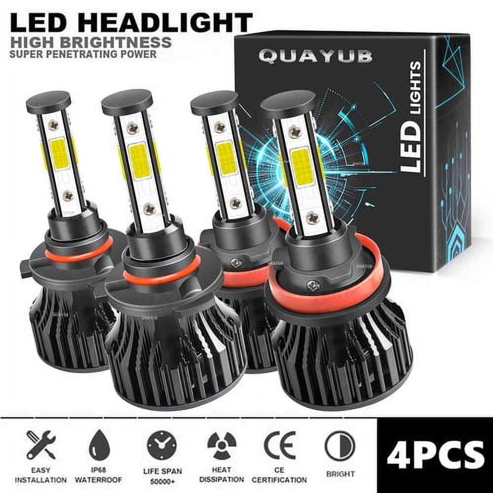 White LED Low High Beam Headlight Bulbs for 2015-2018 2019 2020 2021 ...