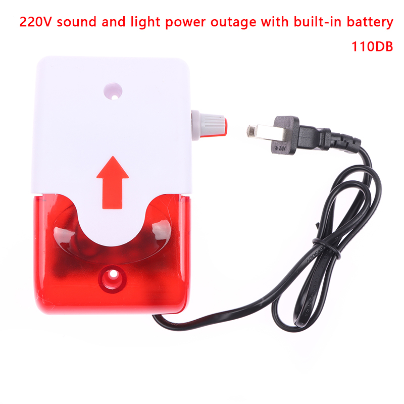 White LED Power Cut Failure Outage Alarm Warning Siren Indicator ...