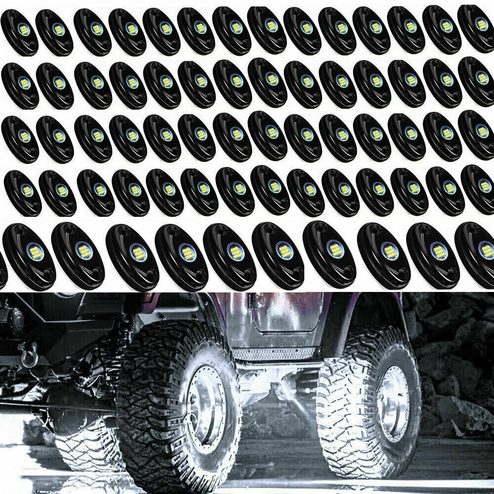 White LED Rock Lights For Jeep Offroad Boat Truck UTV ATV Car Lamp ...