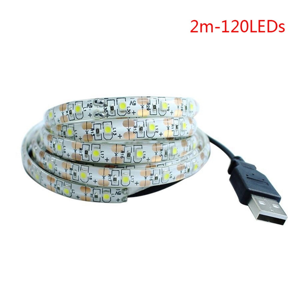White LED Strip Lights Density Tape Light for Bedroom 120 LEDs/Reel ...