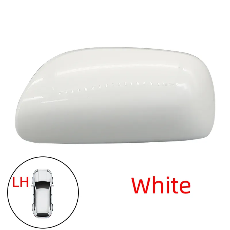 White LH-External Wing Mirror Cover Lid Rearview Mirror Cap Shell ...