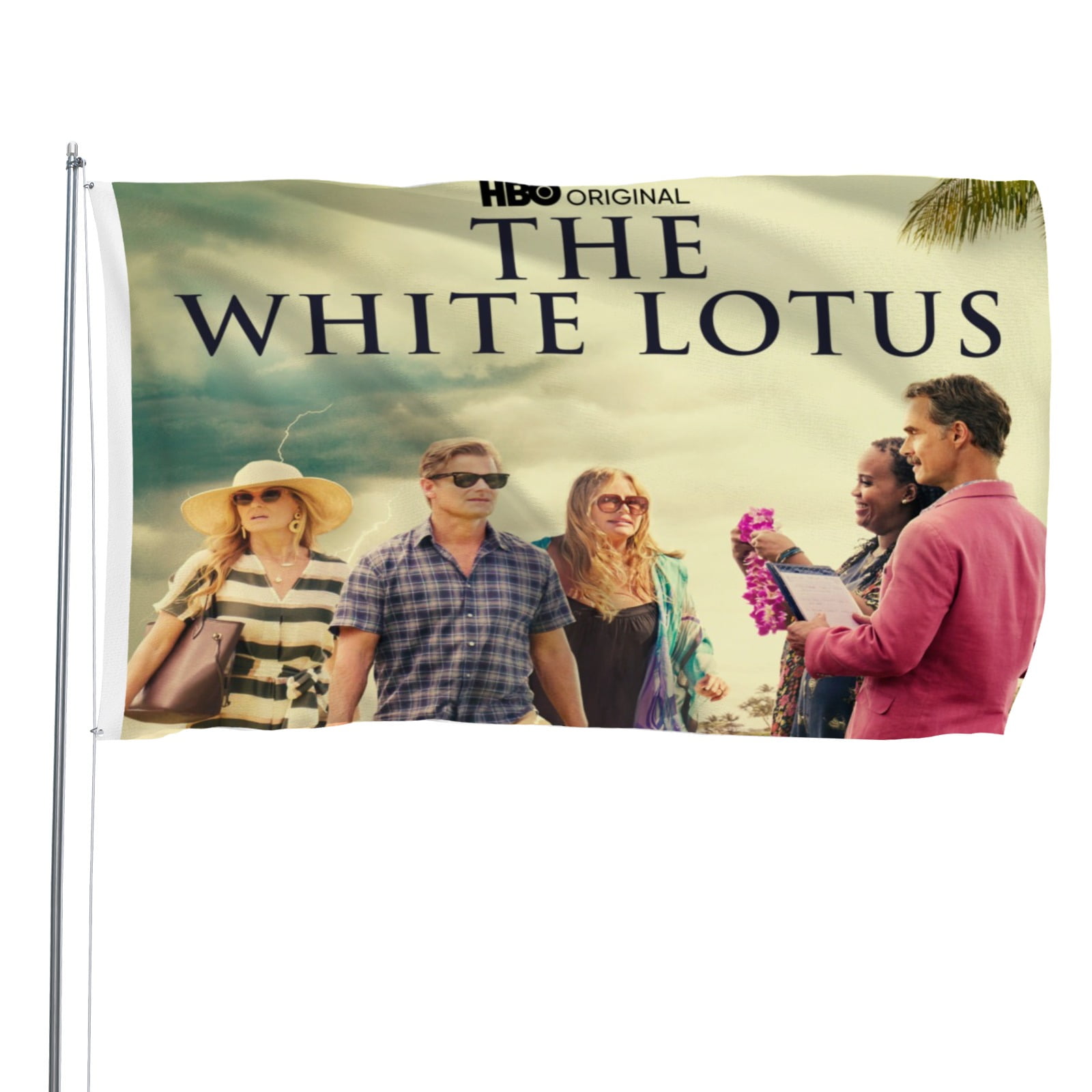 The White LOtus-themed Printed Flag Perfect gift for fans, friends, and ...