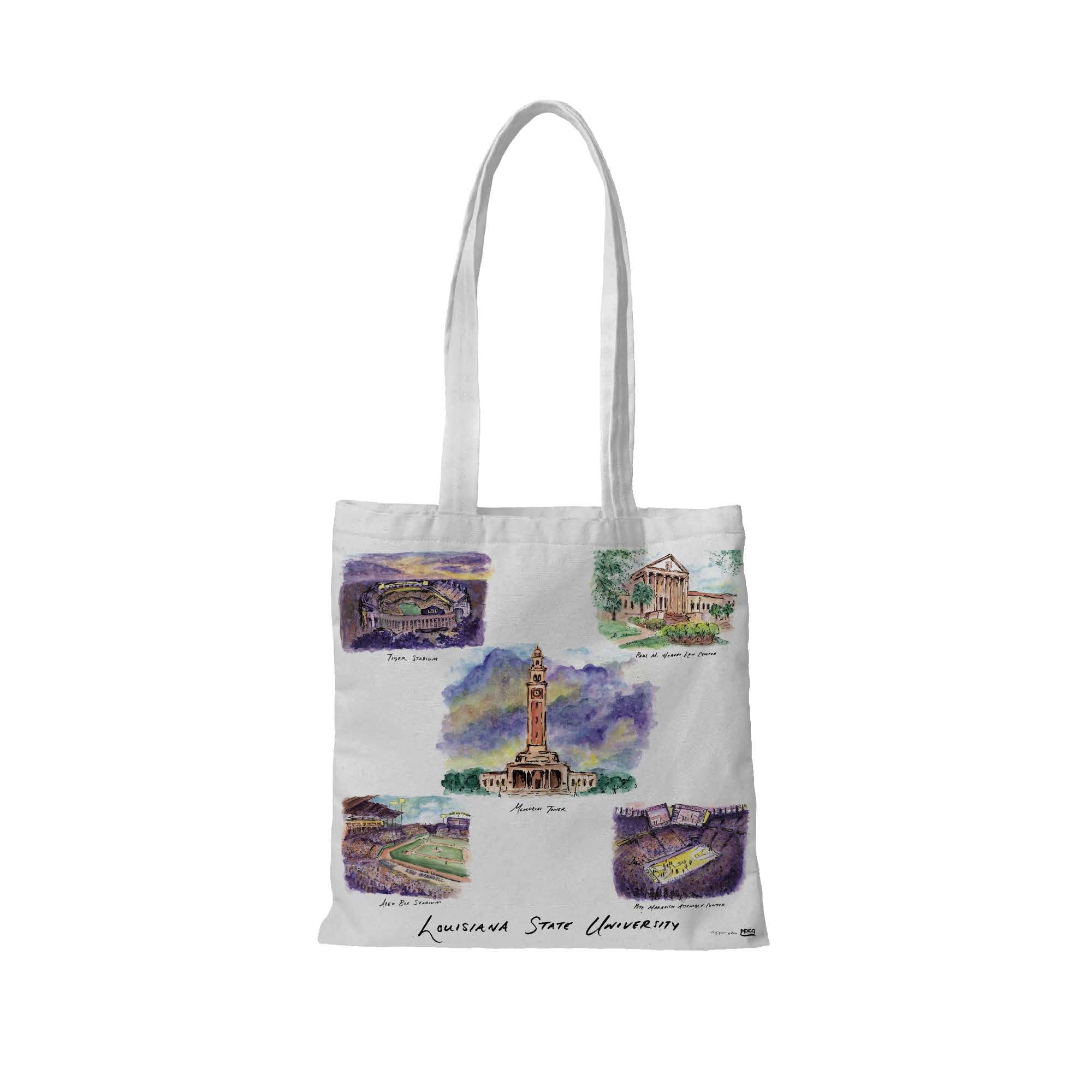 White LSU Tigers Laura Wilcox Designs Tote Bag - Walmart.com