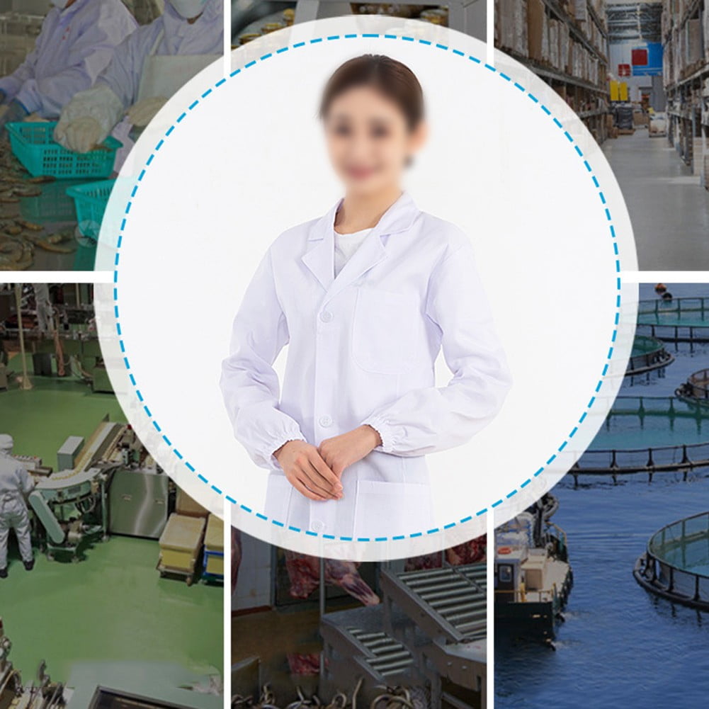 White Lab Coat for Men and Women School Role Playing Food Coat A-160~M ...