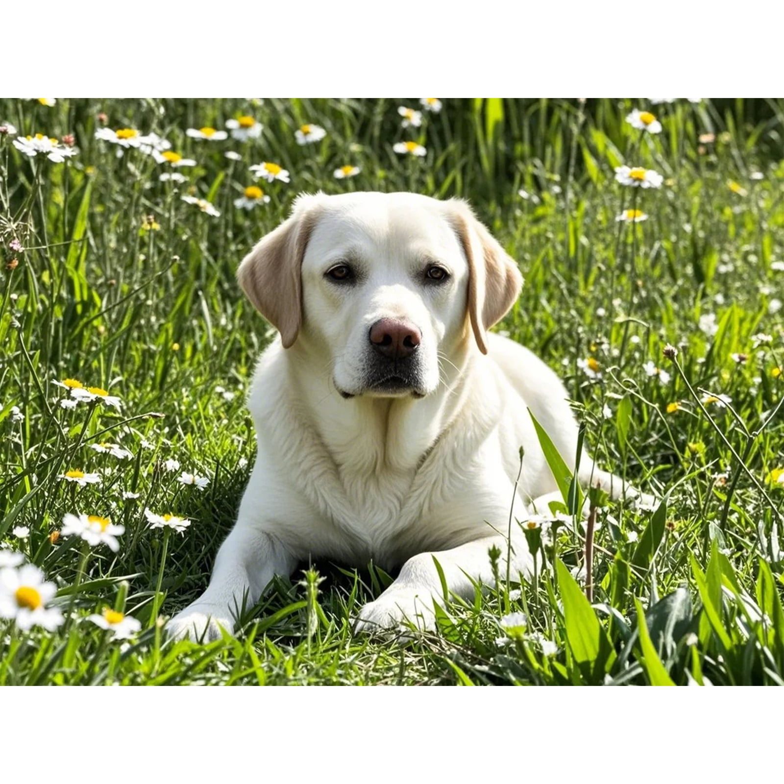 White Labrador Retriever Diamond Art 5D Diamond Painting DIY Kits Full ...