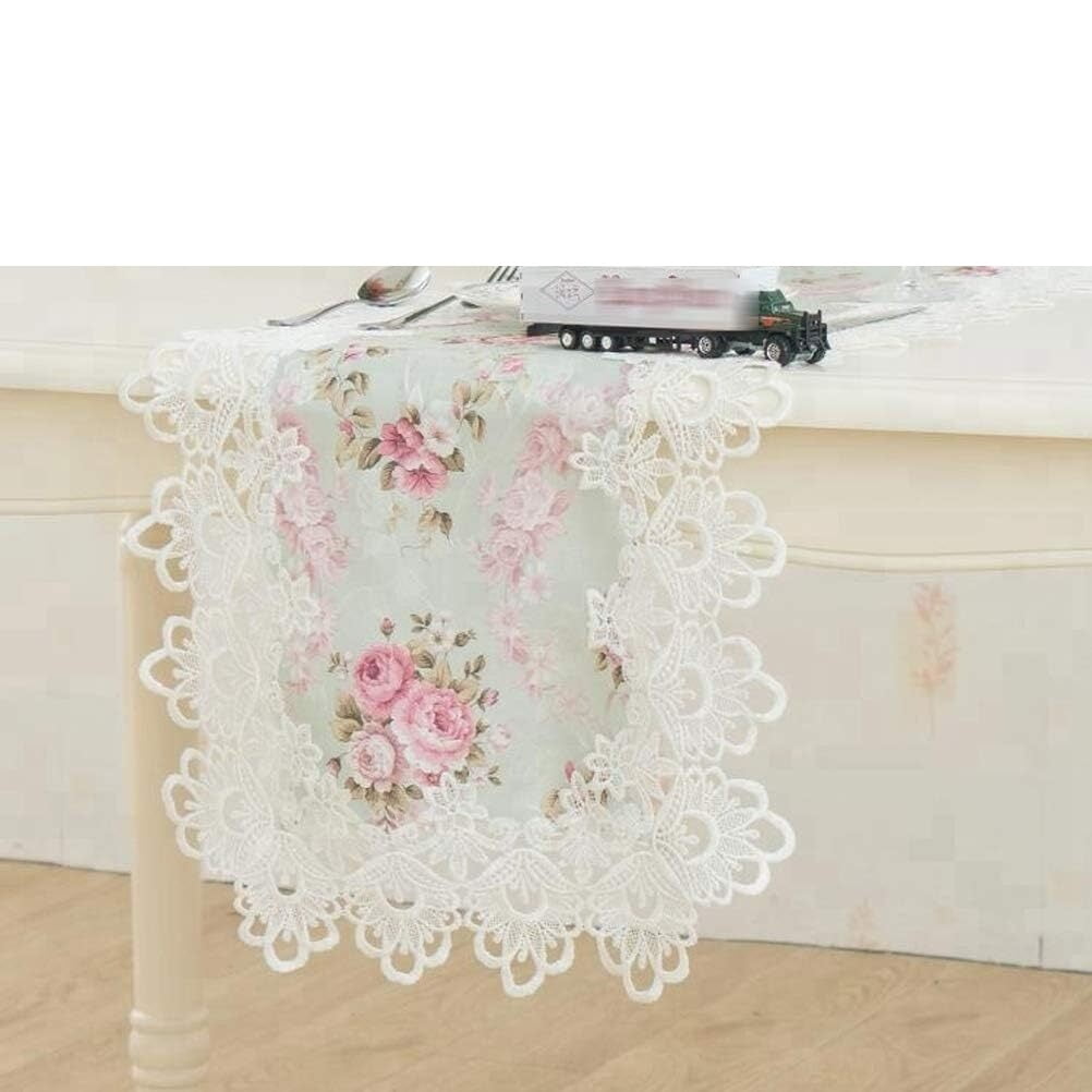White Lace Placemat Bedside Table Cover Flower doilies Scarves ...