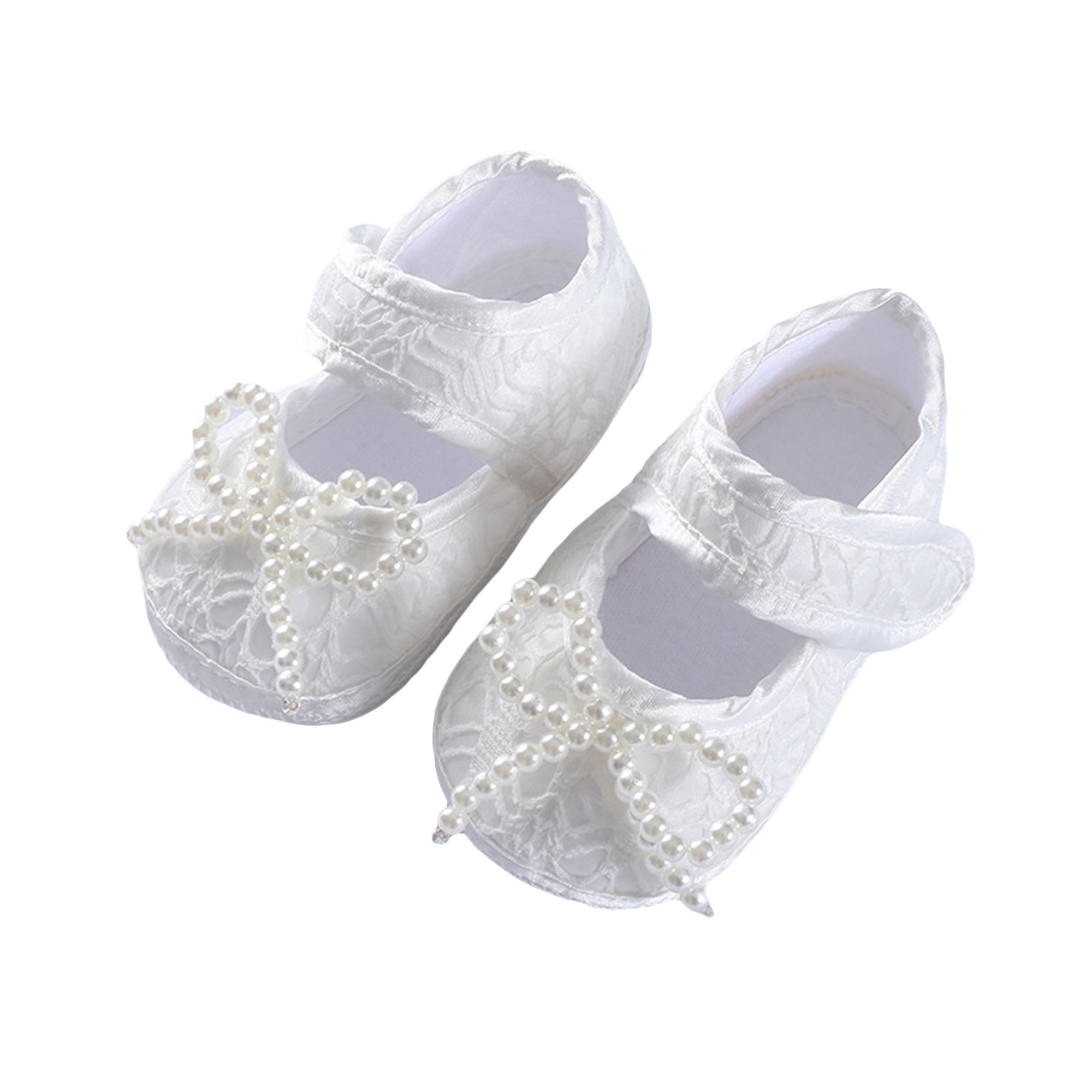 White Lace Princess Shoes Soft Sole Baby First Walkers Infant Shoes ...
