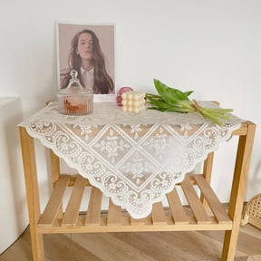 White Lace Tablecloth, 60x120 inch, for Wedding, Bridal Shower, Tea ...