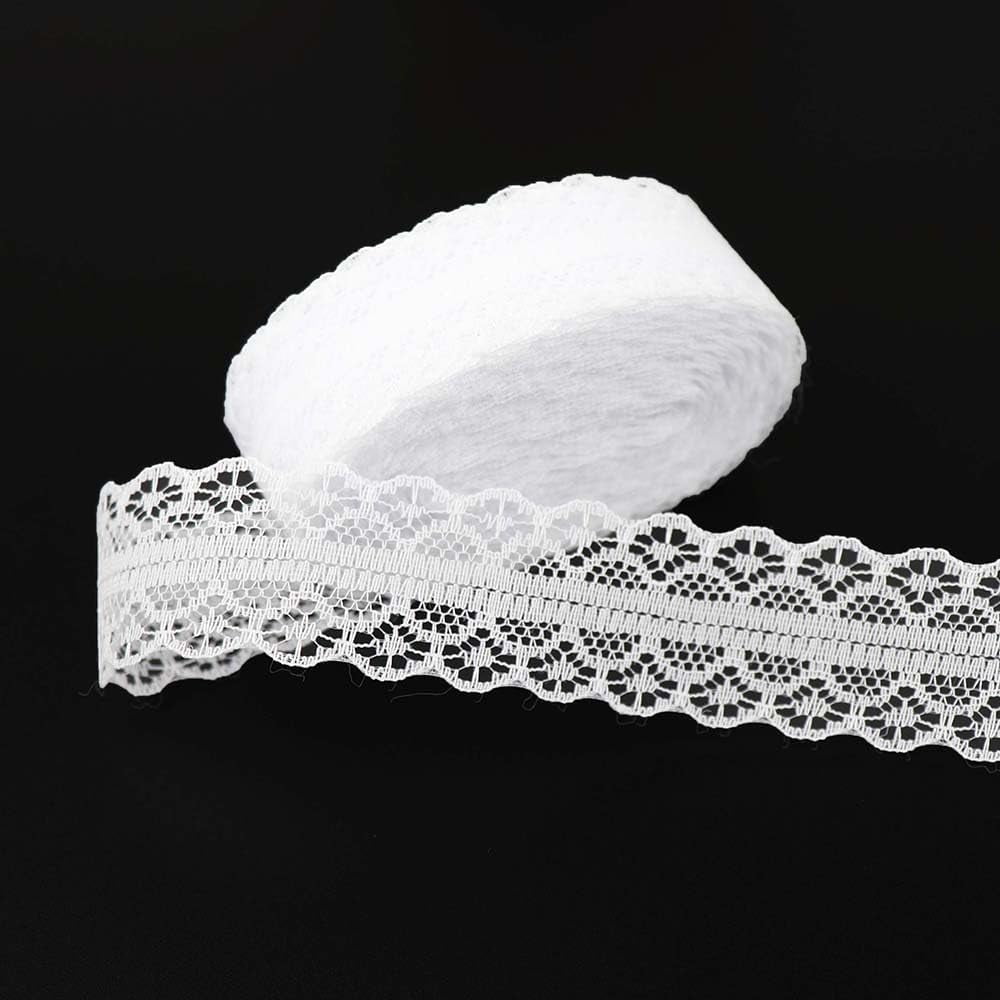 White Lace Ribbon Net Lace Trim for Wedding Party Christmas Decorations ...