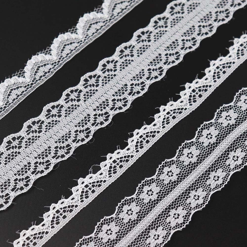 White Lace Ribbon Net Lace Trim for Sewing, DIY Hair Bows - Walmart.com