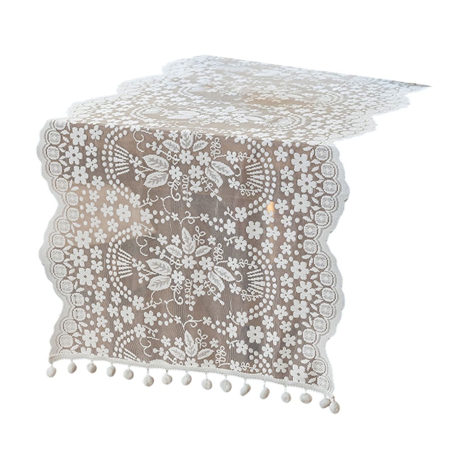 White Lace Table Runner 47 Inches Long,Table Decoration ,Vintage ...