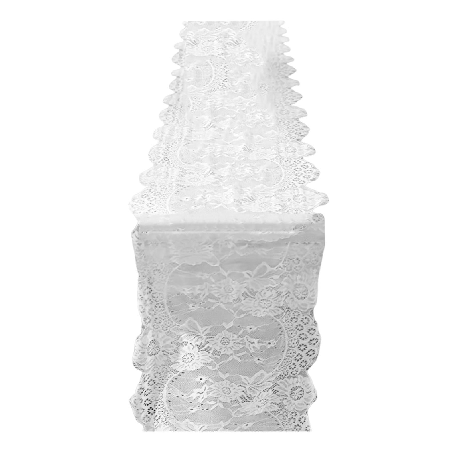 White Lace Tablecloth Rectangular 59 X 118 Inch Vintage Embroidered ...