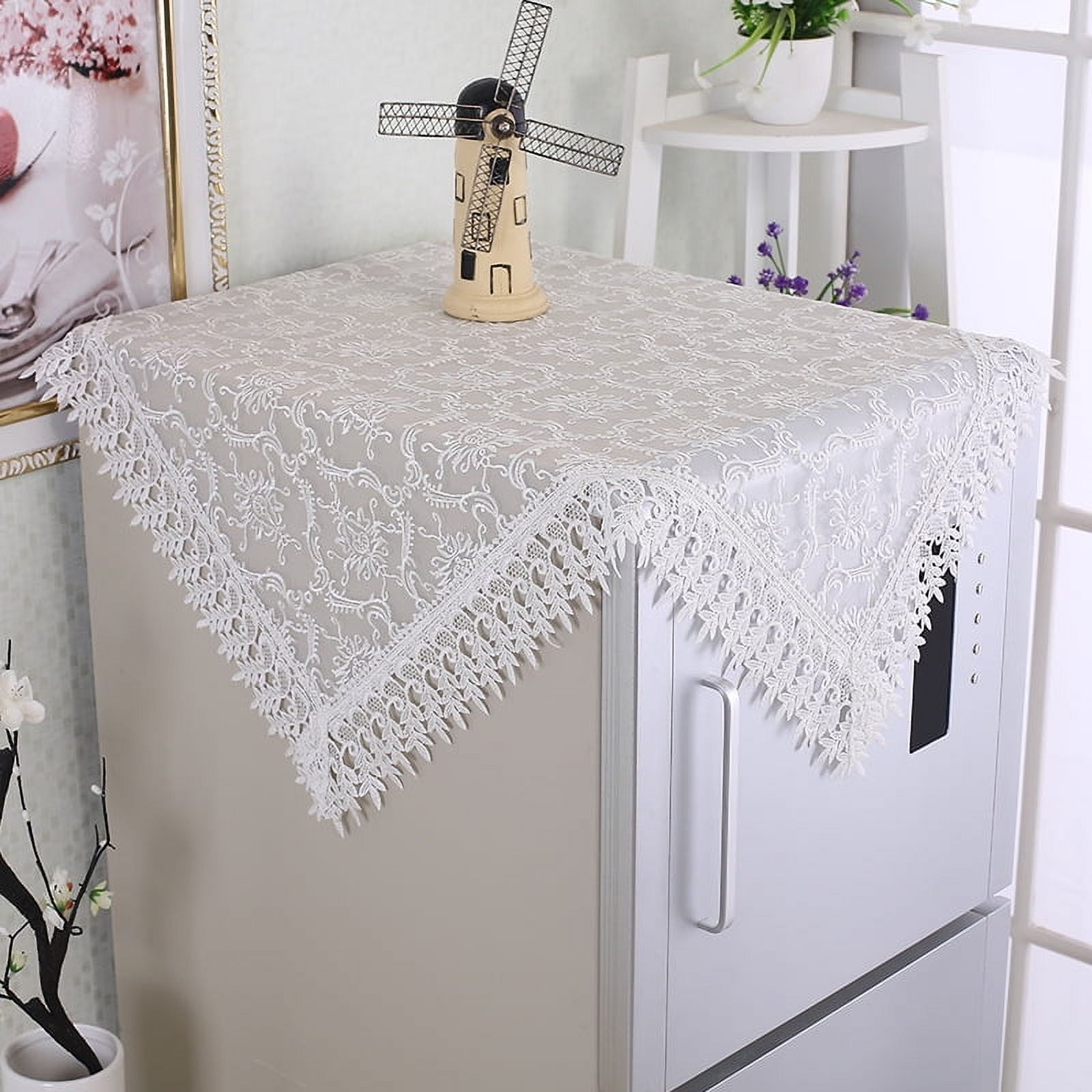 White Lace Tablecloth, Small Table Cloth, Embroidered Coffee Table ...