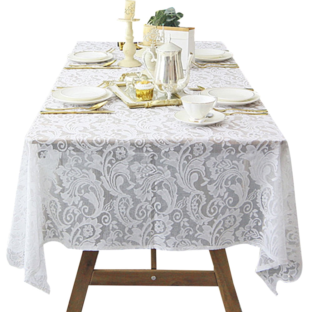White Lace Tablecloth for Wedding Party Decor, Classy Vintage ...