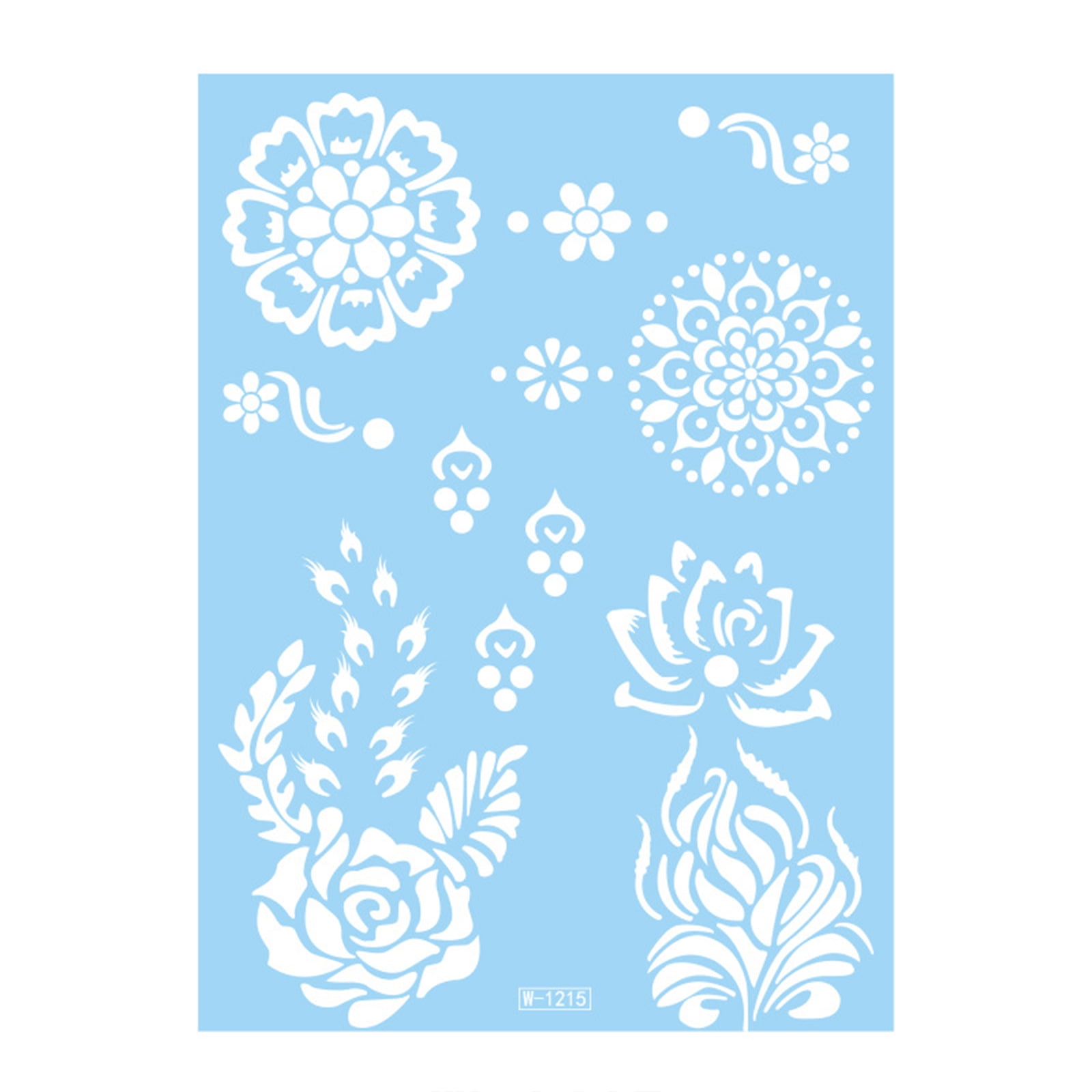 White Lace Tattoo Sticker Water Transfer Tattoo Sticker Waterproof Body ...