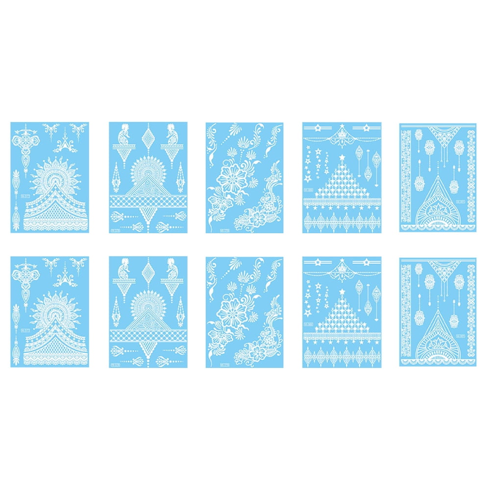 White Lace Tattoo Stickers, Temporary Tattoos For Women Wedding Makeup ...