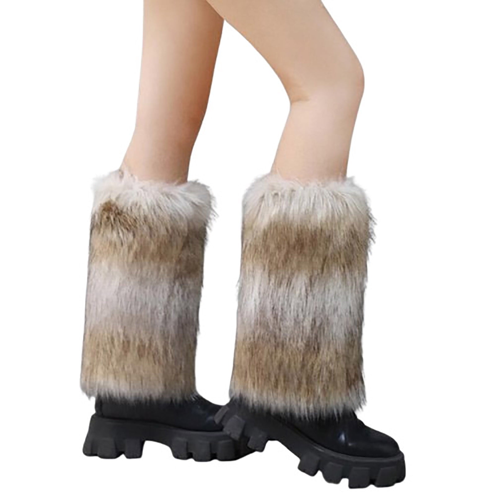 White Ladies Foot Socks With Leg Protectors In Large Size For Boot ...