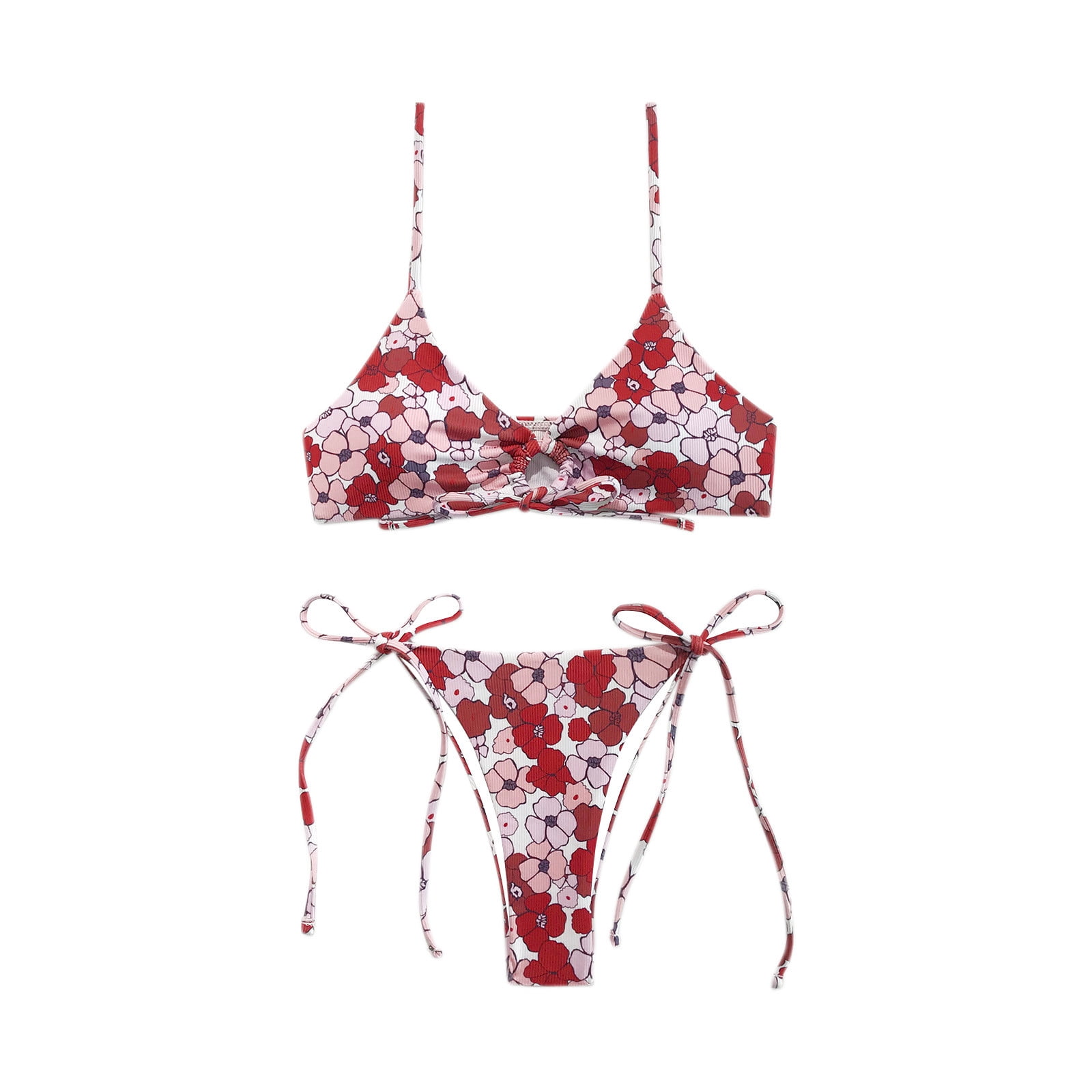 White Ladies Tankini Sets Top Swimsuit Micro Bikini Tankini Shorts Sets ...