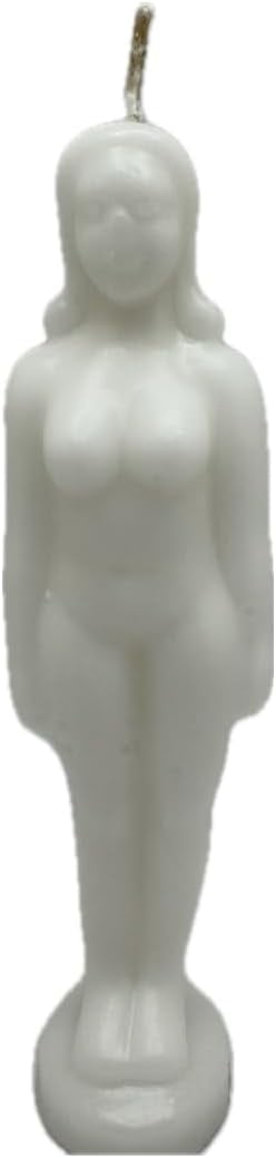White -Lady Figure Image Candle -(1pc) -Vela Blanca de Figura Mujer ...