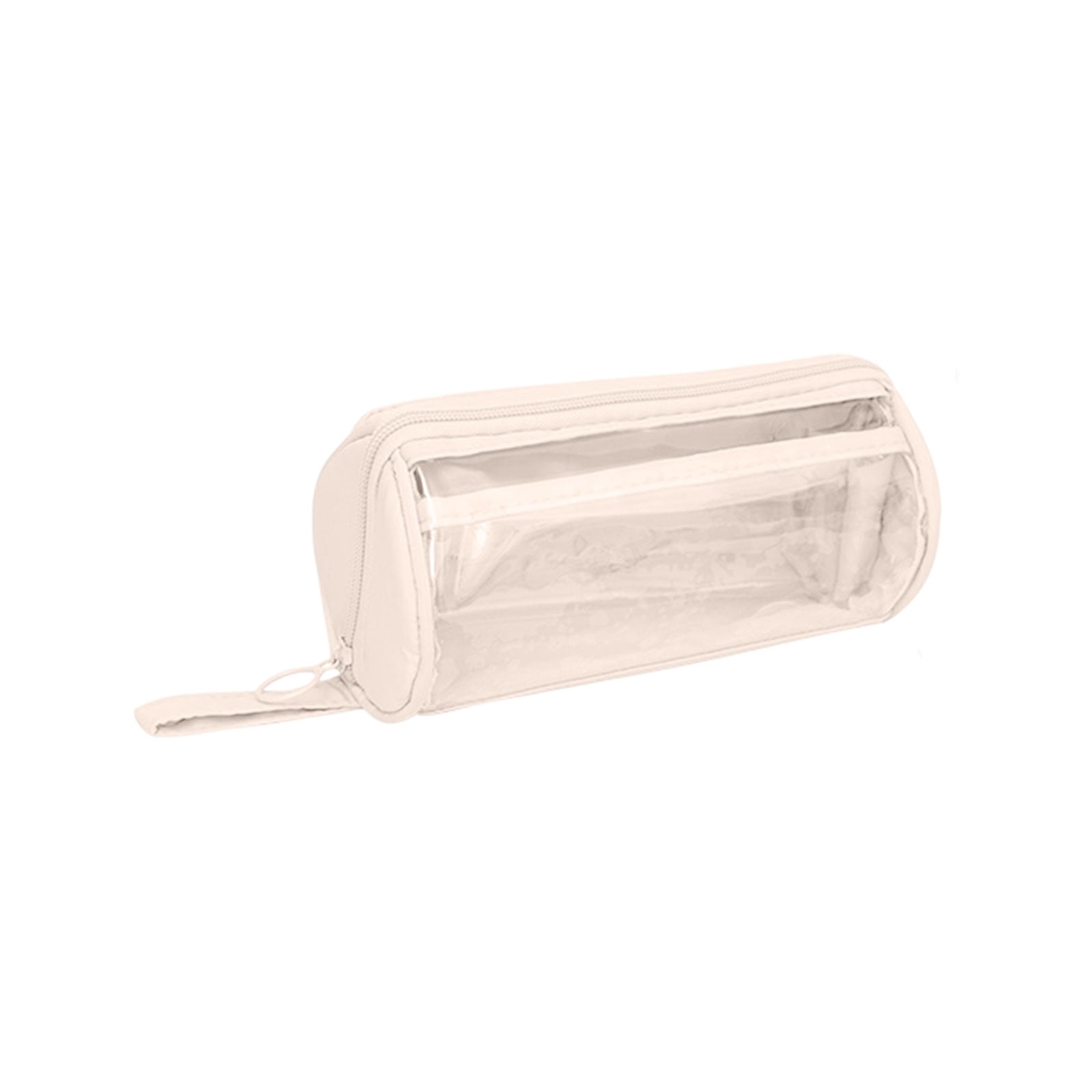 White Large Capacity Transparent Pen Pouch Cylinder Pencil Case ...