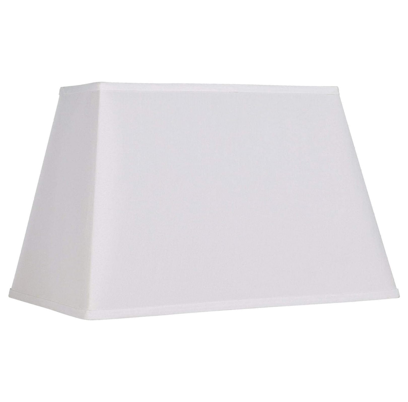 White Large Rectangular Lamp Shade 14" Wide x 6" Deep at Top and 18 ...