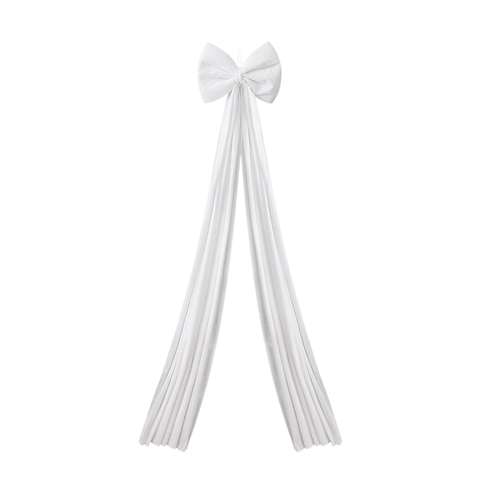 White Large Velvet Bow Christmas Decoration, Oversized Cloth Ribbon ...