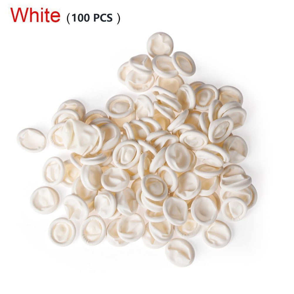 White Latex Finger Cots Finger Protectors,Fingertip and Finger Sleeve ...