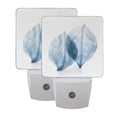 White Leaf Simplicity LED Night Light with Smart Sensor Plug Into Wall ...