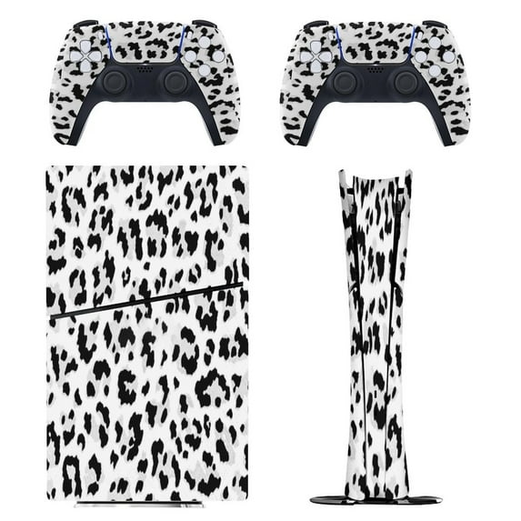 White Leopard PS5/PS5 Pro/PS5 Slim Digital Disc Skin Sticker For ...