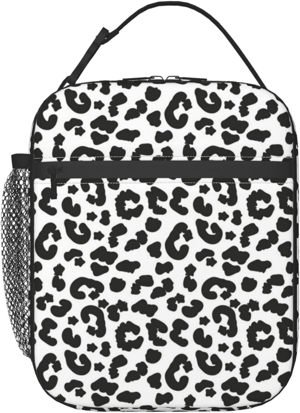 White Leopard Skin Insulated Lunch Bag, Lunch Box for Office Travel ...