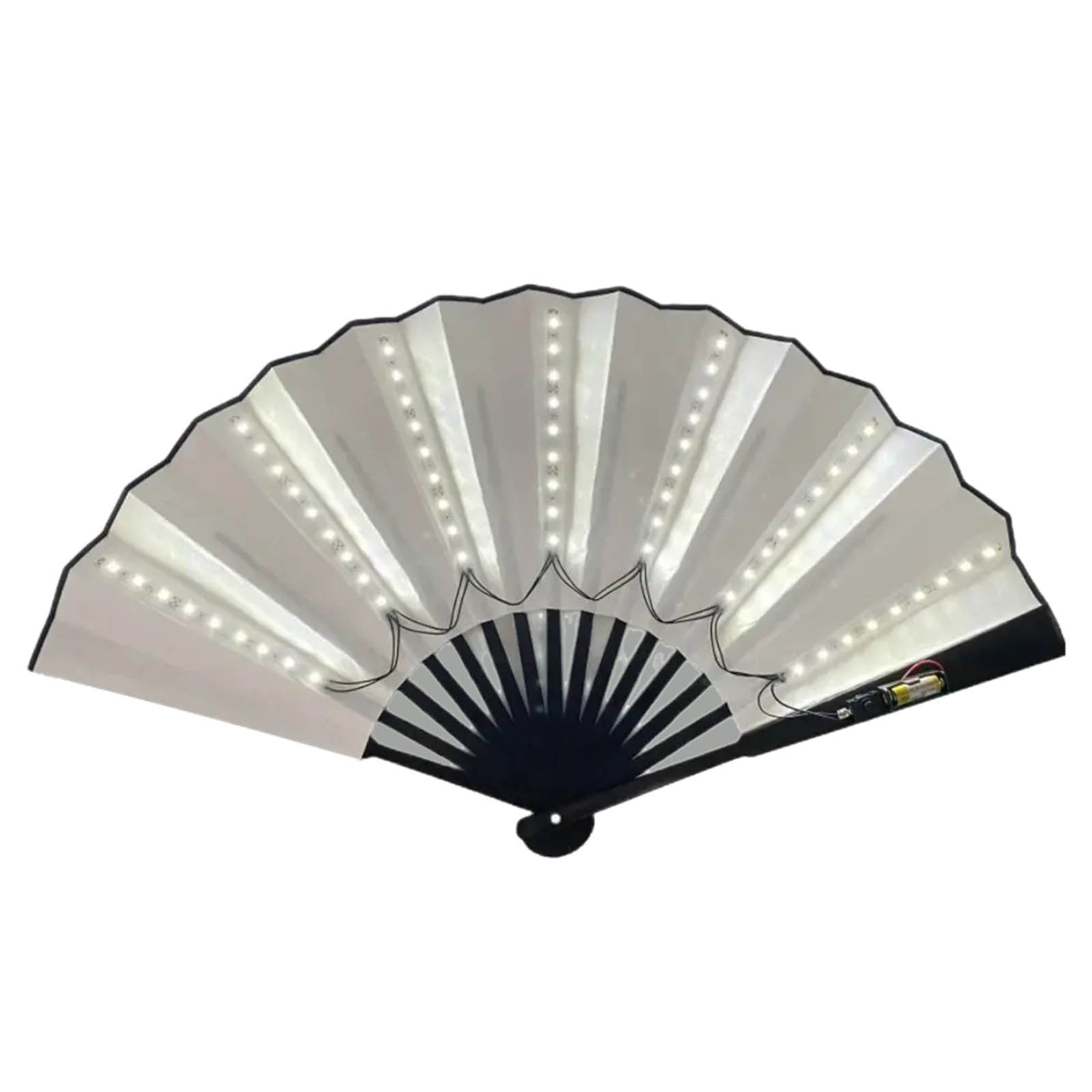 White Light Up LED Hand Fan for Party and Dance, Boots on The Ground ...