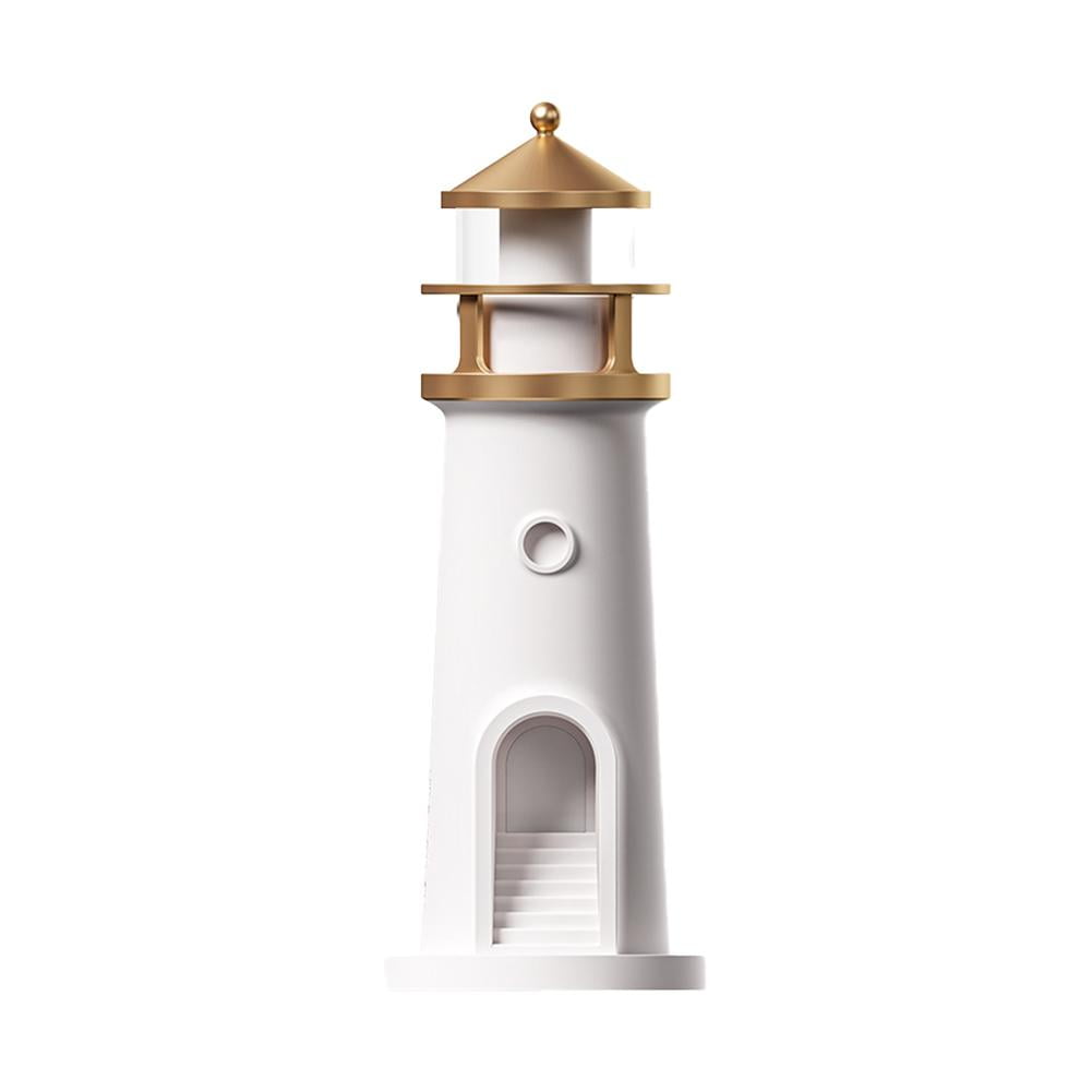 White Lighthouse Table Lamp Bedroom Office Desk Night Decor Light M4I3 ...