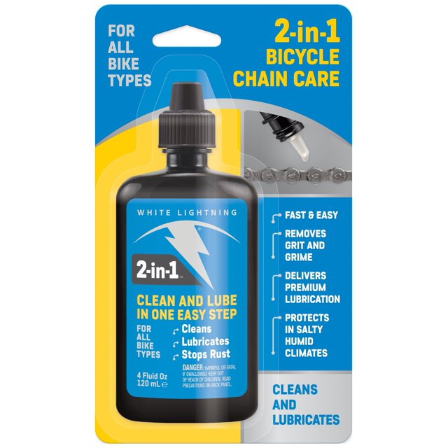 White Lightning 2-in-1 Bike Care 4oz Lubricant and Degreaser - Walmart.com