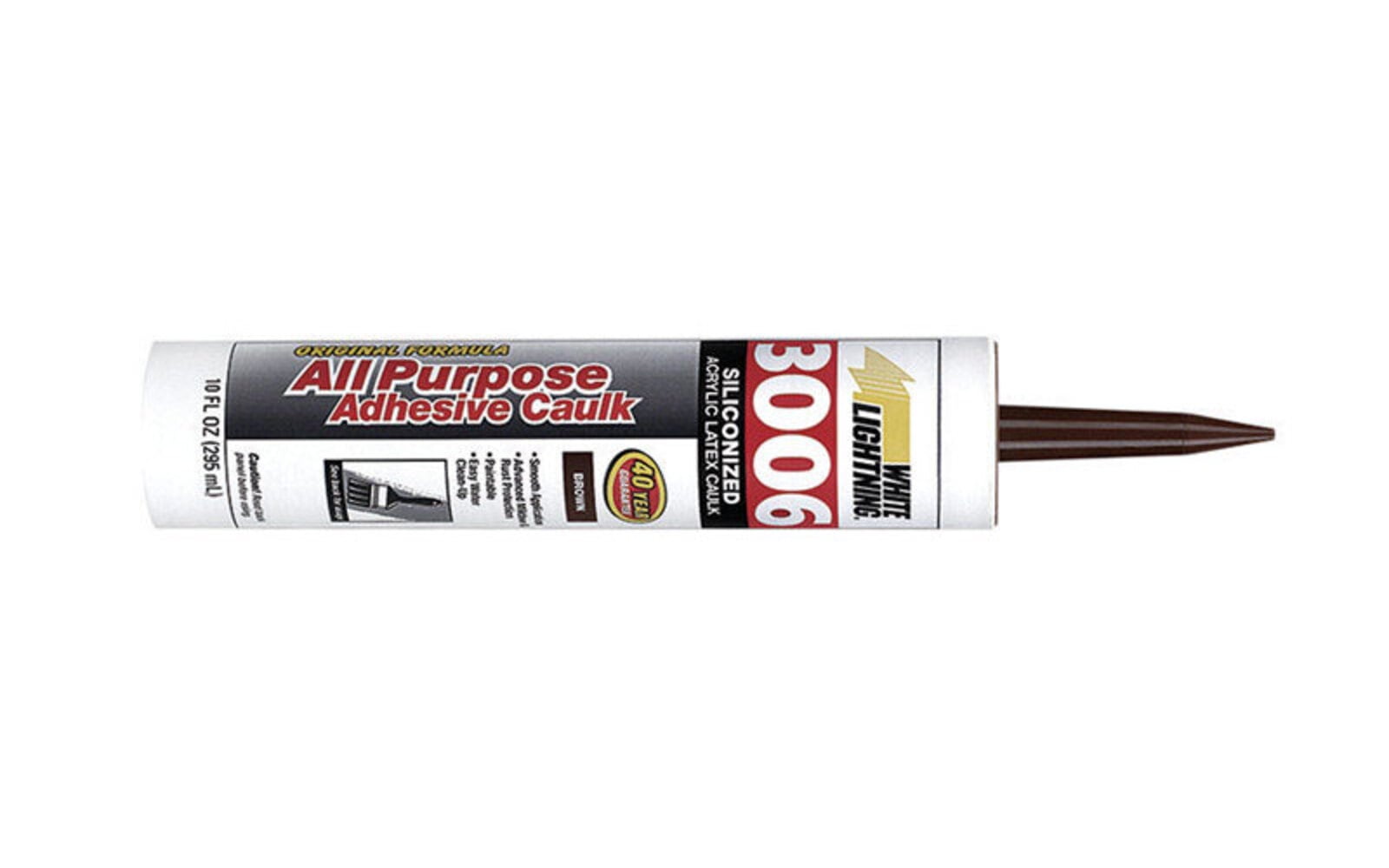 White Lightning 3006 Brown Siliconized Acrylic Caulk Sealant 10 oz ...