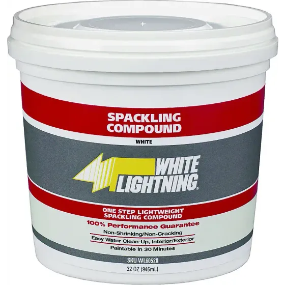 White Lightning WL60512 Spackling Compound Lightweight 1/2 Pint, Each ...
