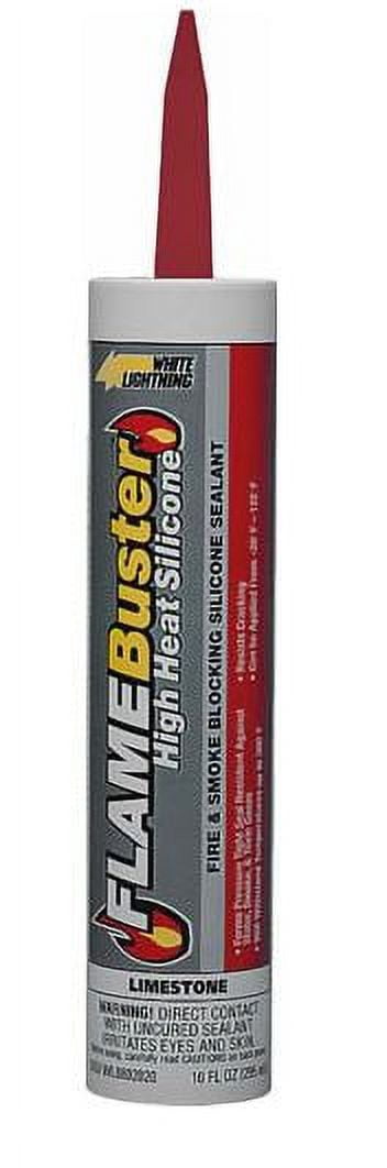 White Lightning 8802020 Flame Buster High Heat Silicone Sealant, 10 Oz ...