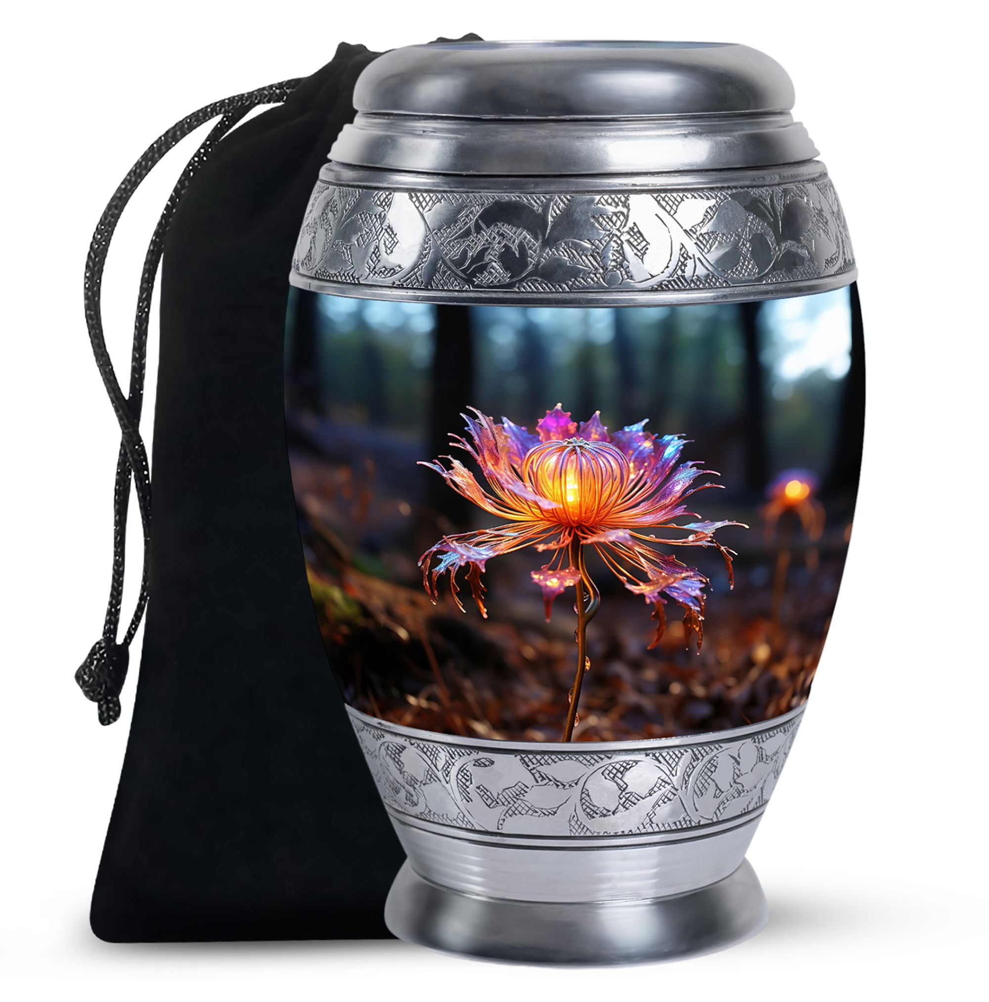 White Lilly Cremation Large Urns For Human Ashes Adult Female ...