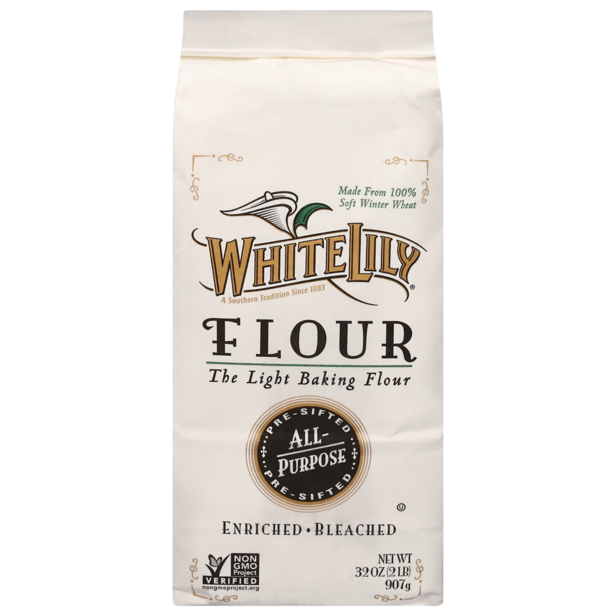 White Lily Regular Plain Enriched All Purpose Flour 2lb Bag - Walmart.com