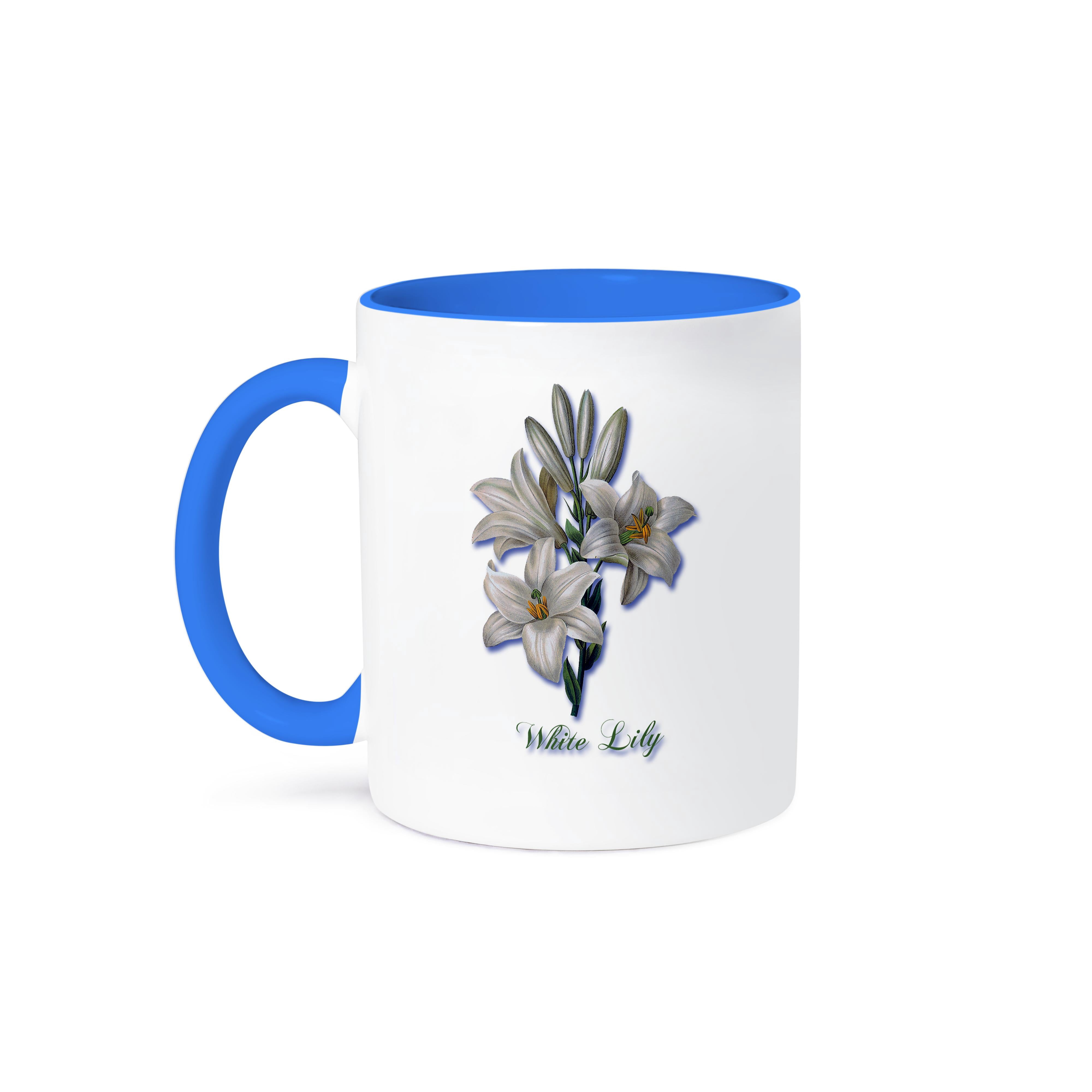 3dRose, White Lily, Botanical Print of a Large White Fragrant Lily ...