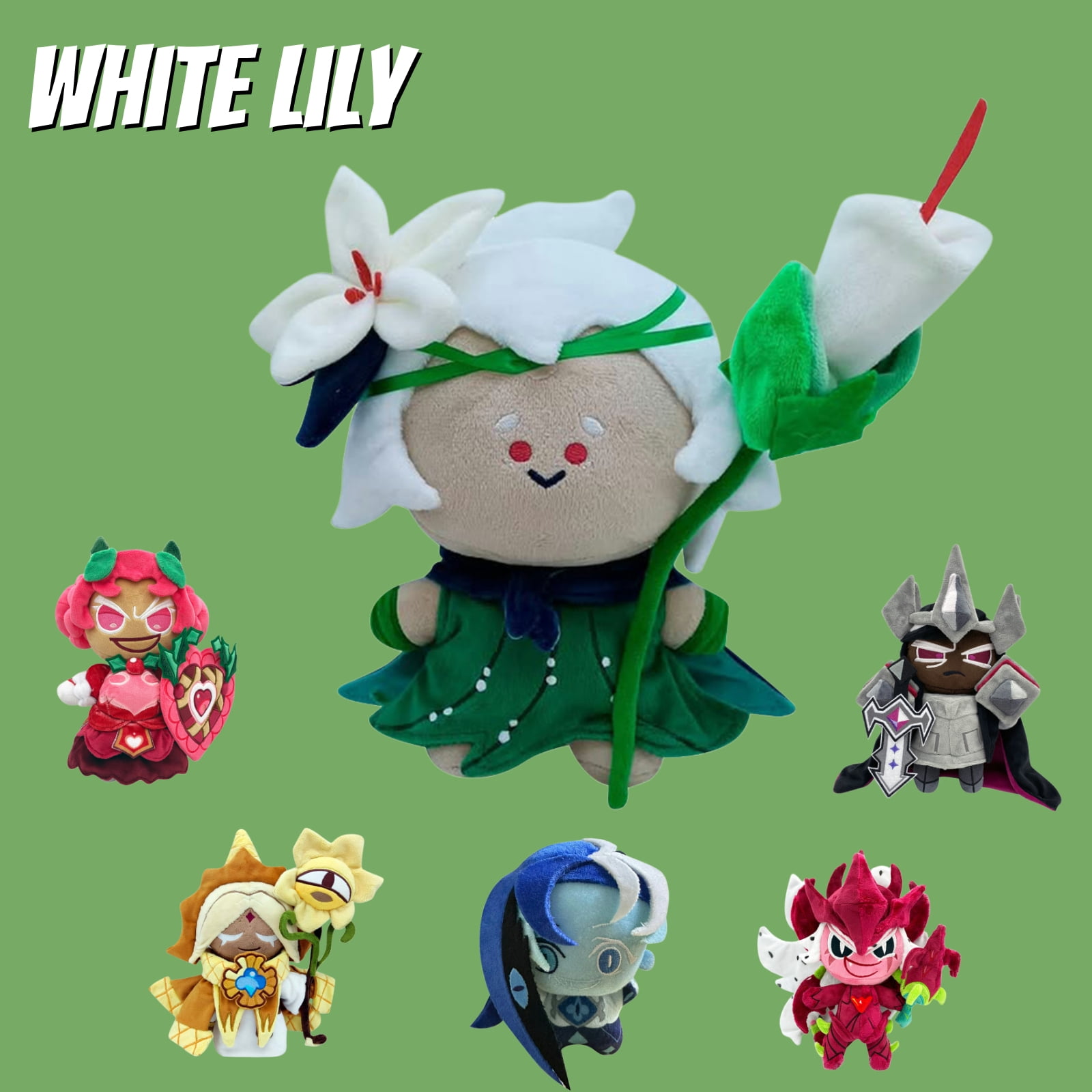White Lily Cookie Plush - 7.8 Inch Soft Doll, Official Merch, Gothic ...