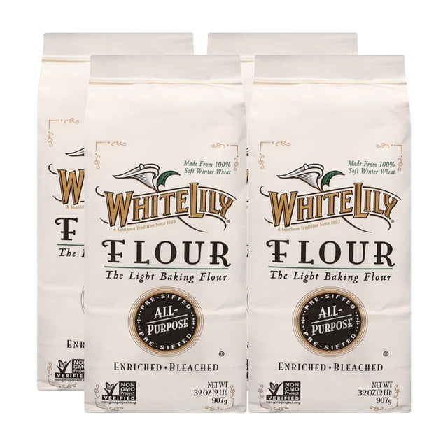 White Lily Enriched Bleached All-Purpose Flour, 32 oz - Palatize Pack ...