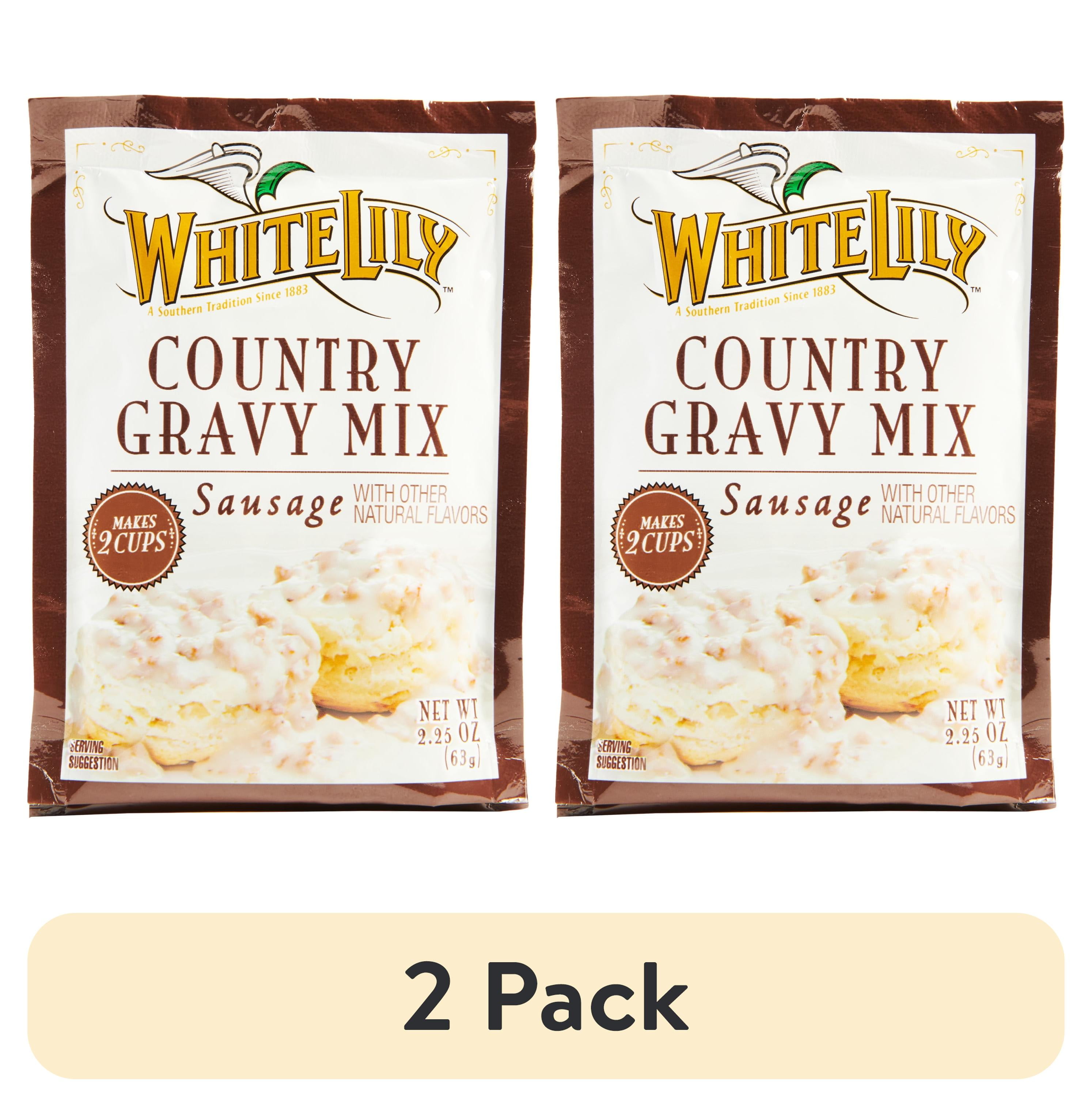 (2 pack) White Lily Sausage Country Gravy Mix, 2.25 oz Envelope - Walmart.com
